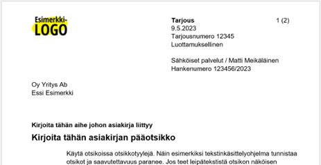 Asiakirjastandardi SFS 2487:2024